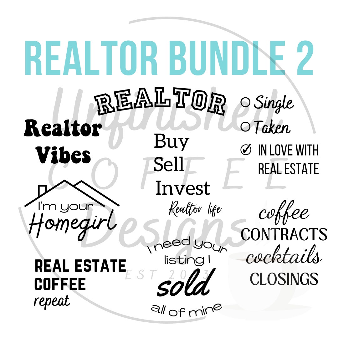 Realtor Bundle SVG PNG, Realtor Svg, Real Estate Svg, Real Estate Agent ...