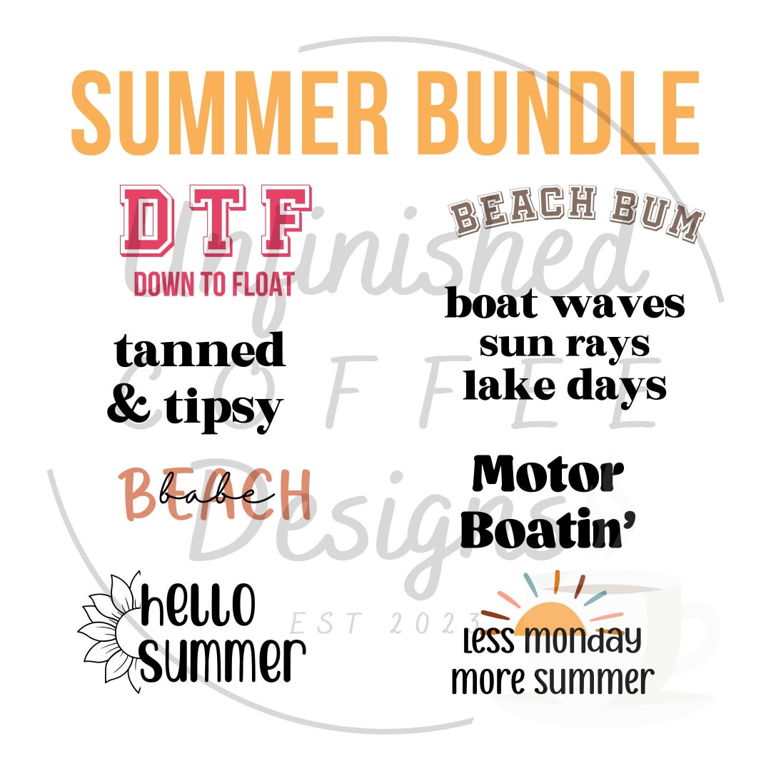 Summer Bundle SVG PNG, DTF Down to Float Svg, Motor Boatin Svg, Tanned ...