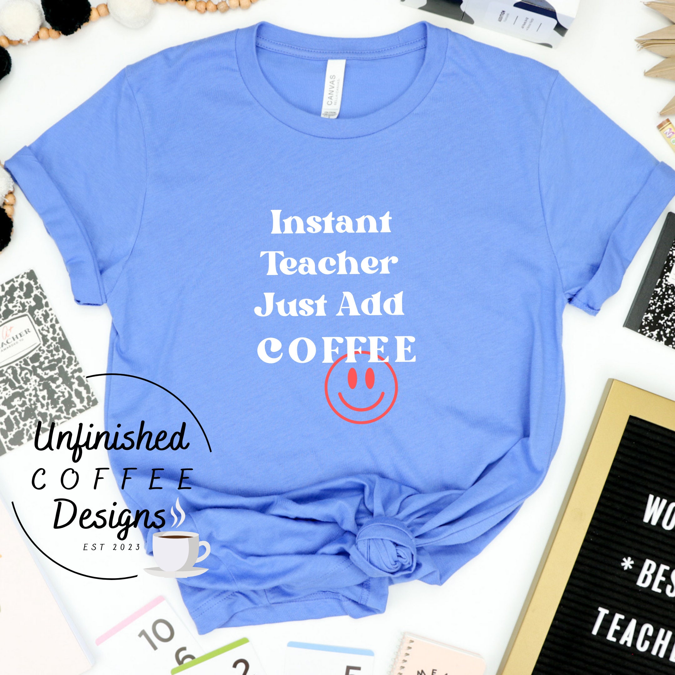 Instant Teacher Just Add Coffee Svg Png Teacher Svg Track to School Svg ...