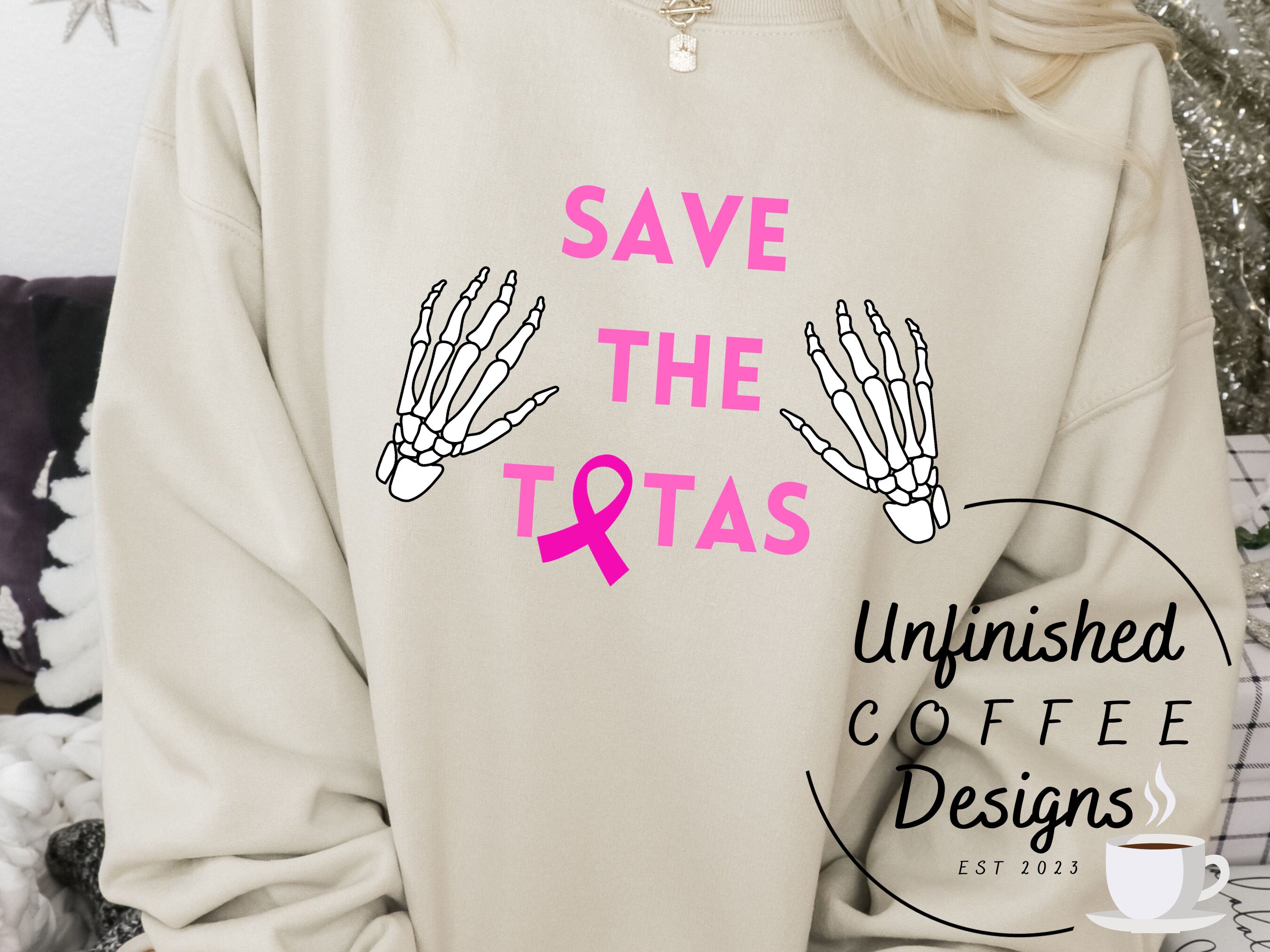 Save The Tatas Svg Breast Cancer Awareness Svgpink Etsy 