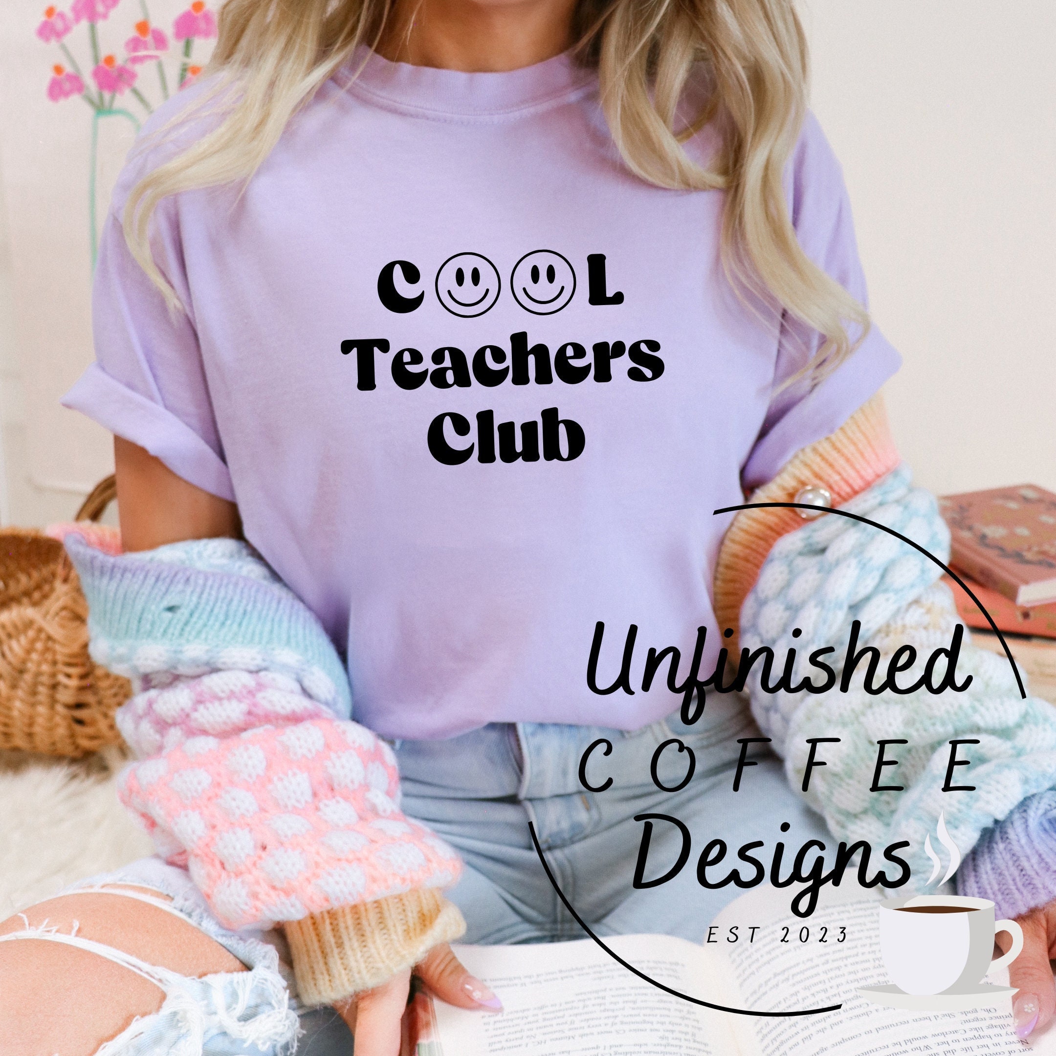 Cool Teachers Club SVG PNG, Teacher Svg, Smiley Face Clipart, Happy ...