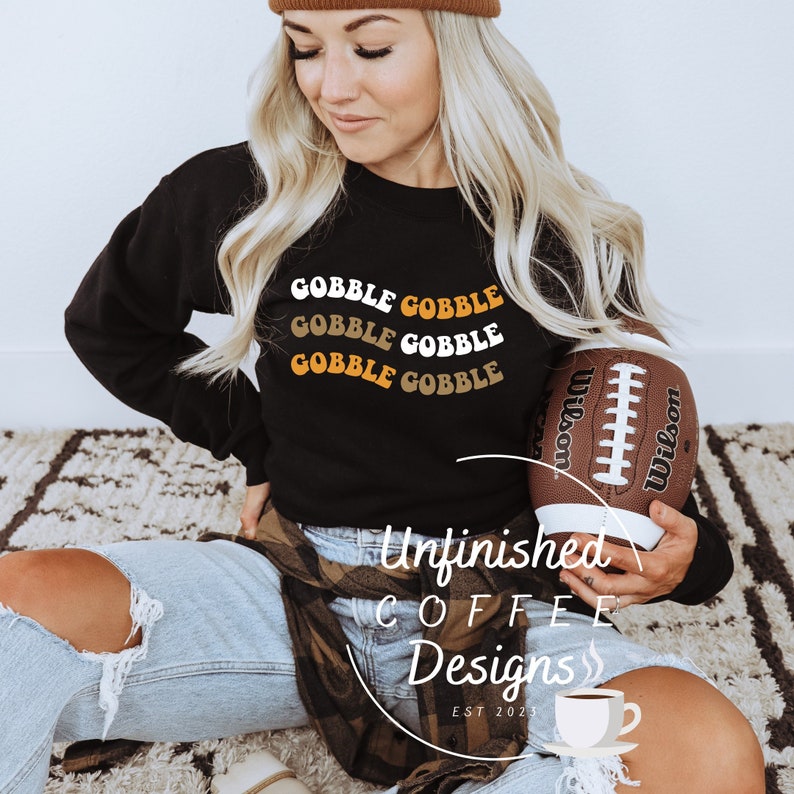 Gobble Gobble Thanksgiving Shirt SVG PNG | Turkey Day Design (digital ...