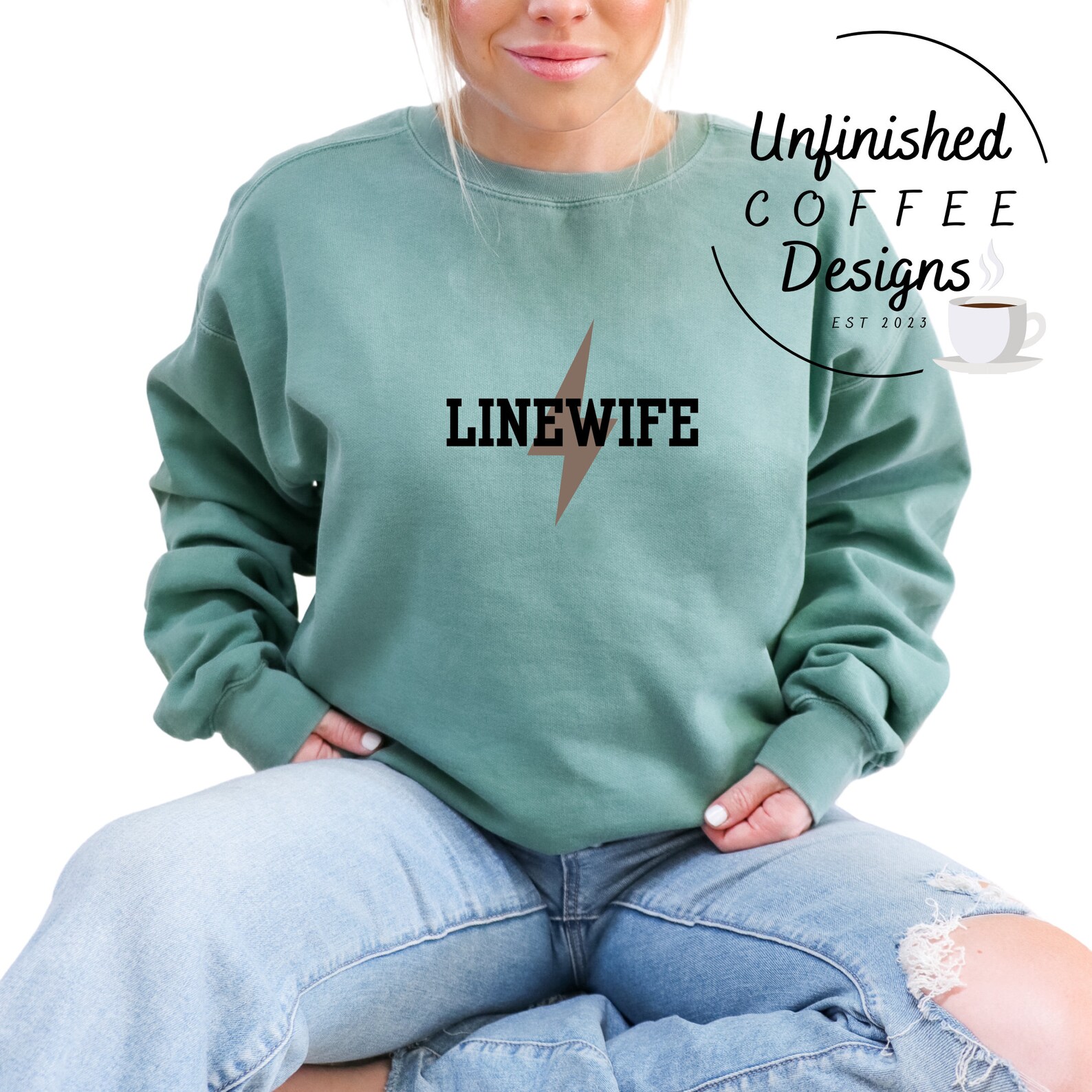 Linewife Lightning Bolt SVG PNG, Lineman Wife Design (digital Download ...
