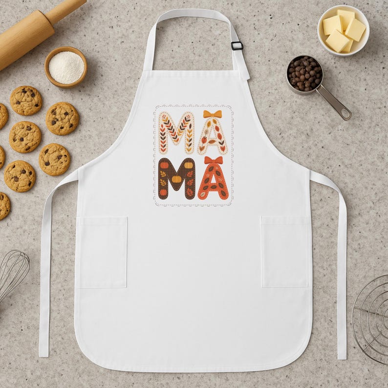 Boho Mama Apron - Cute Cooking and Baking Kitchen Outfit, Gift for Mom ...