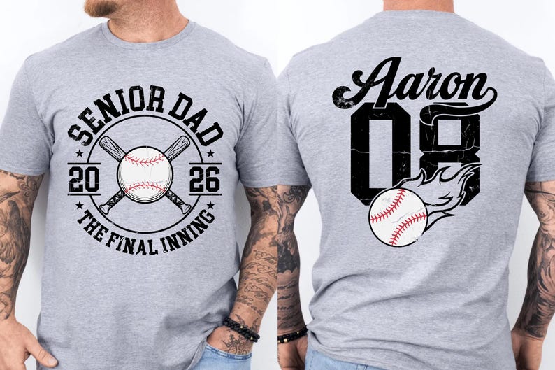 Senior Dad 2026 Baseball Shirt, Custom Class of Graduation Gift ...