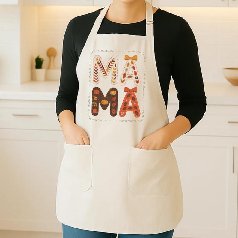 Boho Mama Apron - Cute Cooking and Baking Kitchen Outfit, Gift for Mom ...