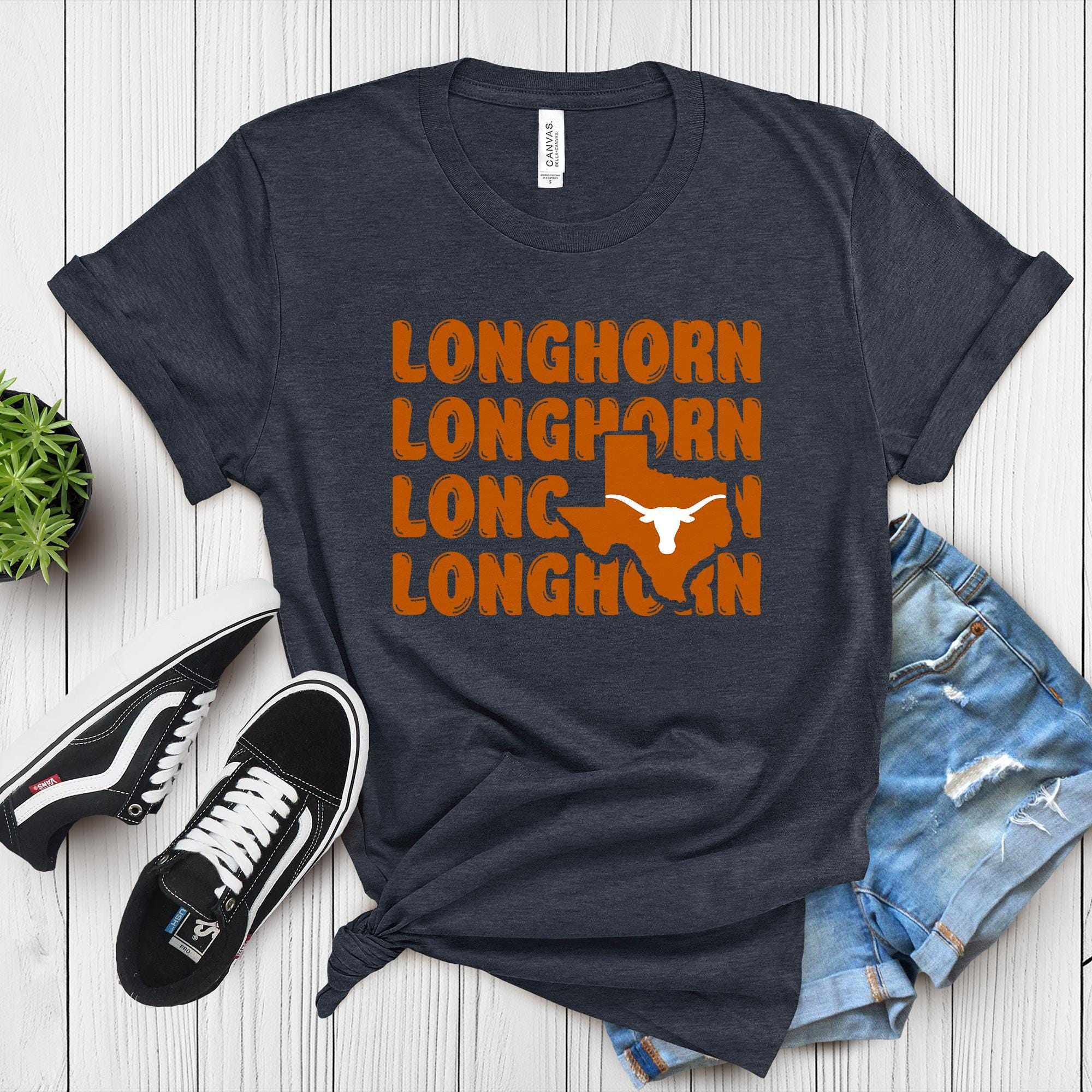 Longhorn Shirt, Longhorn Football Fan Shirt, Custom Mascot Shirt ...