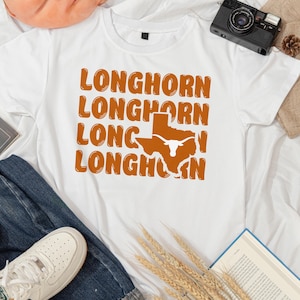 Longhorn Shirt, Longhorn Football Fan Shirt, Custom Mascot Shirt ...