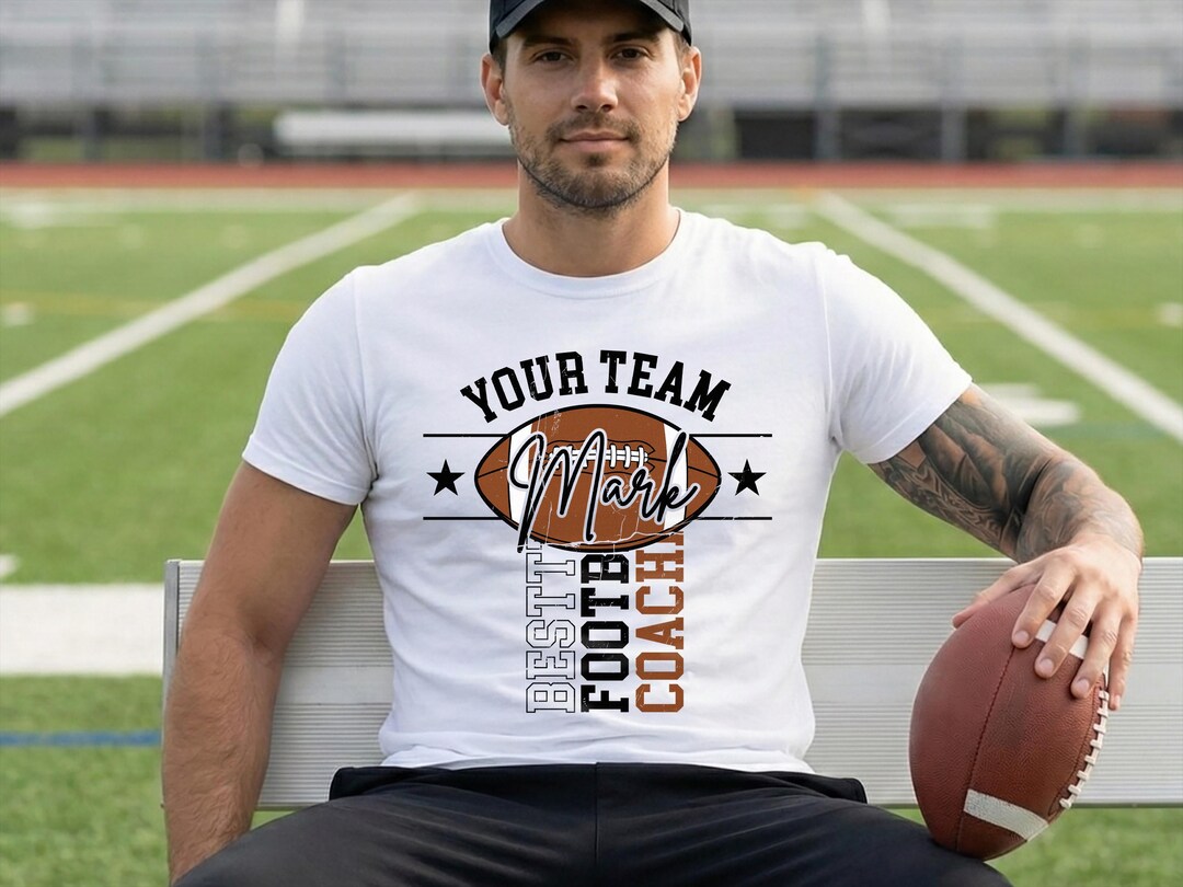 Custom Football Coach Shirt, Personalized Name Team Spirit Gift ...