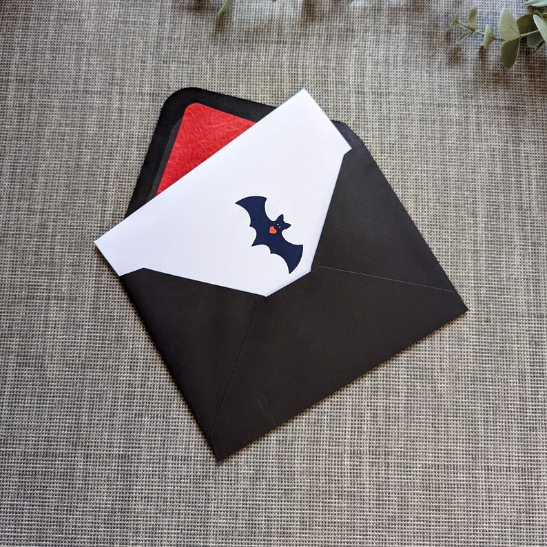 Black Bat Heart Valentines Day Card // Goth Romantic Love Cards // With ...