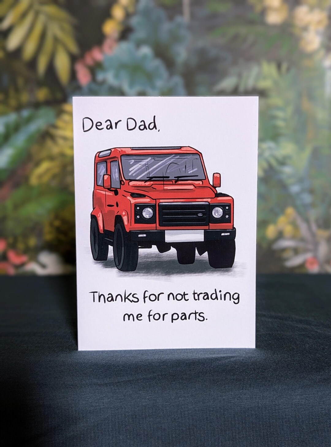 Land Rover Defender Fathers Day Card / Father's Day Punny Truck Land ...