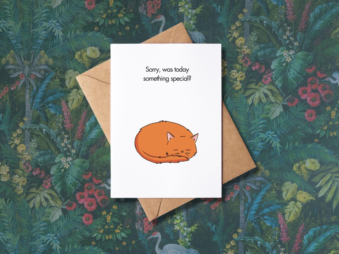 Funny Ginger Cat Card | Eco-friendly Birthday or Everyday Card - Etsy
