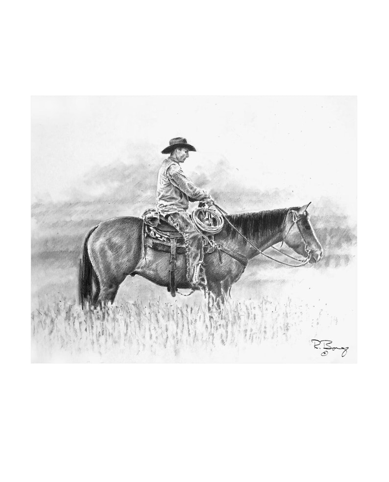 Pasture Cowboy, Custom Print - Etsy