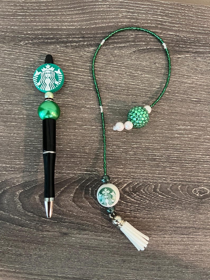 Custom "starbucks" Beaded Pen - Etsy