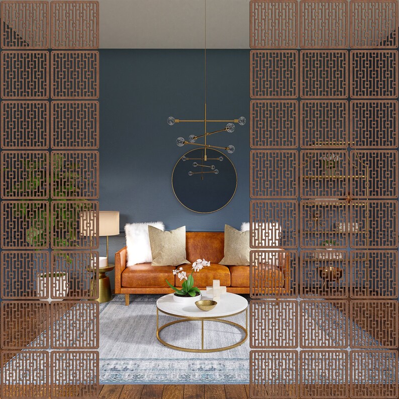 Room Divider Screen, Room Separator, Wooden Hanging Room Divider Panels ...