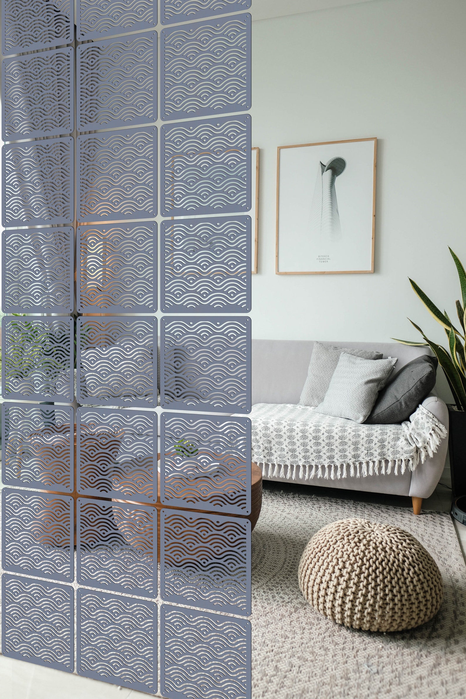 Wooden Hanging Room Divider Panels, Suspended Wooden Room Partition ...