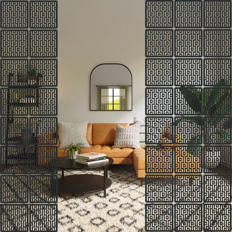 Room Divider Screen, Room Separator, Wooden Hanging Room Divider Panels ...