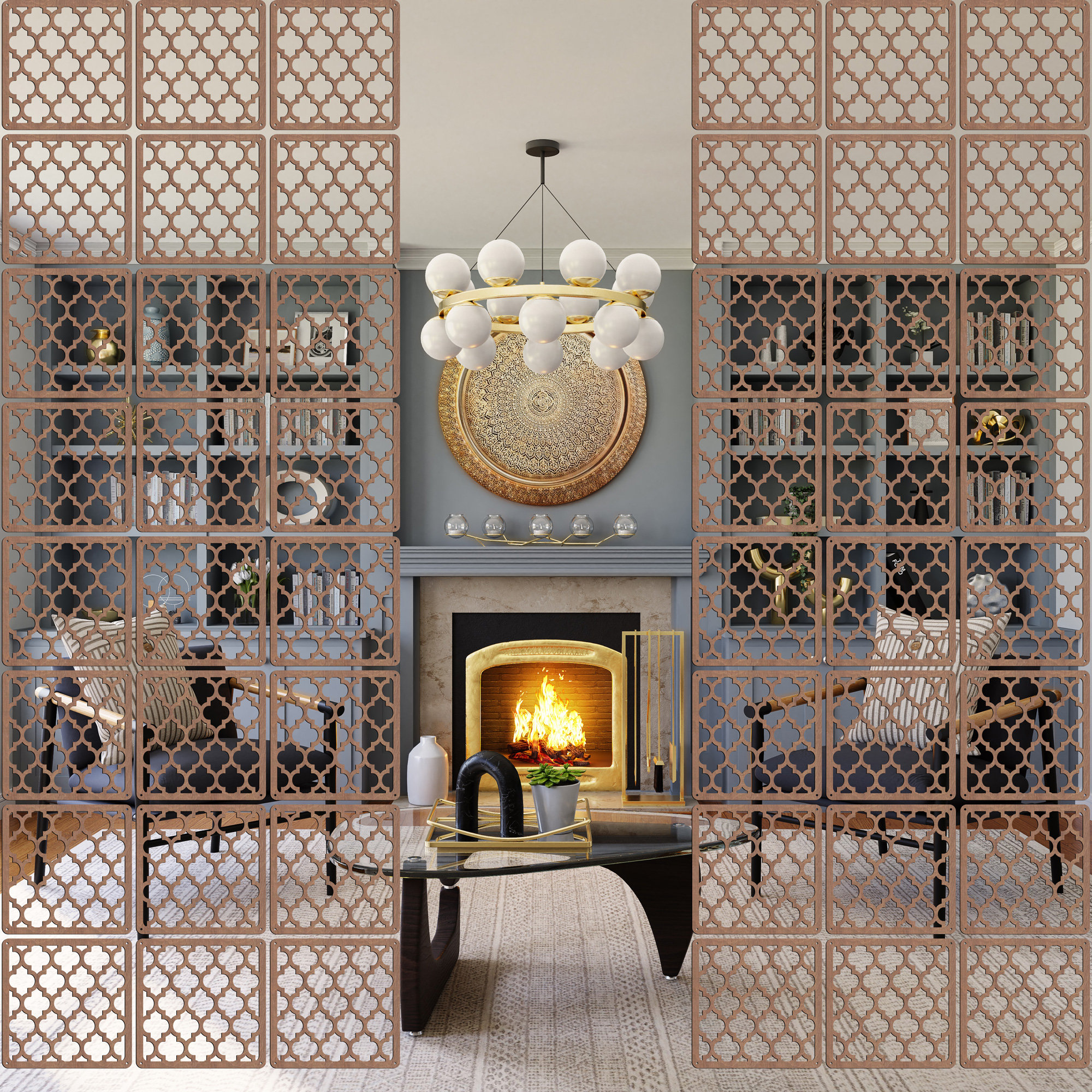 Wooden Hanging Room Divider Panels Room Partition Room - Etsy