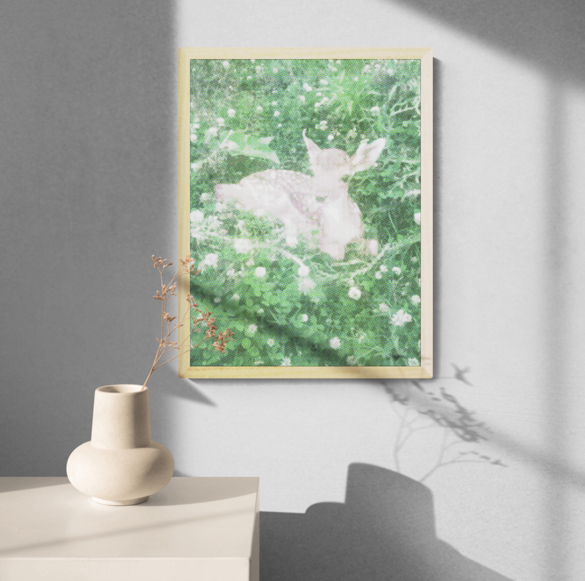 Coquette Core DIGITAL DOWNLOAD Print Poster Cute Doe Laying in Grass ...