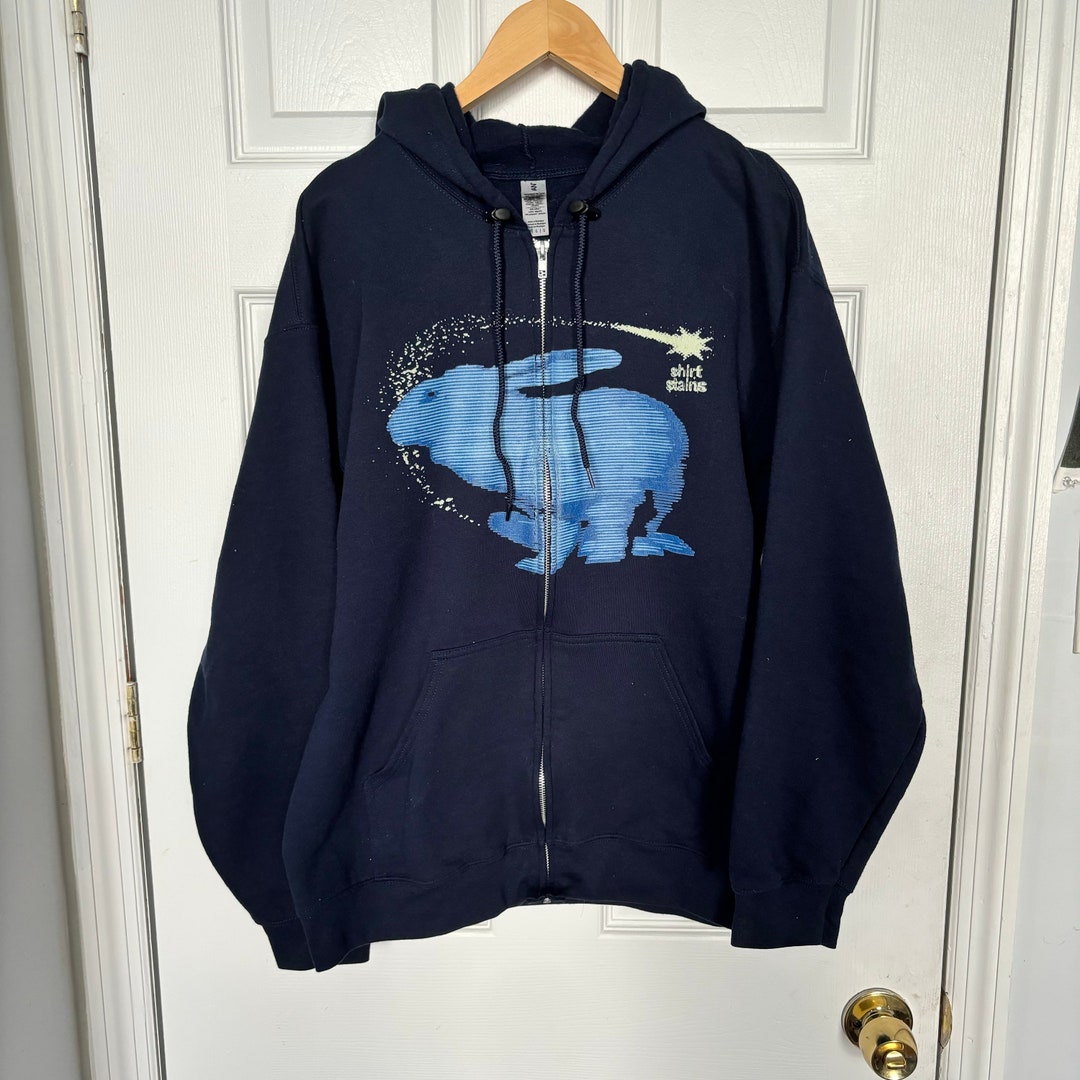 Shirtstains Original Bunbun Zip up Hoodie Whimsical Bunnit Rabbit ...