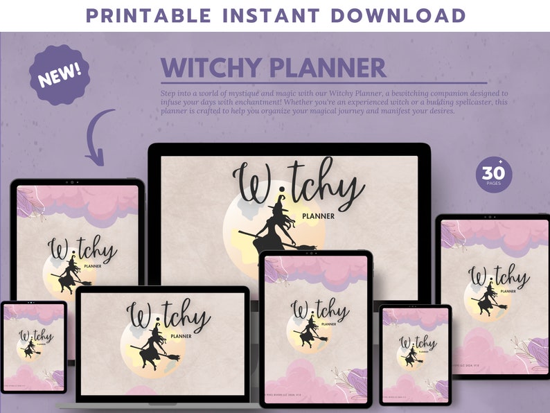 Digital Witchy Planner Printable *instant Download* Tarot Journal Spell ...