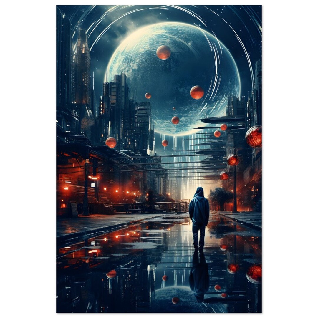 Futuristic Wall Art, City Wall Art, Instant Download, Architecture ...