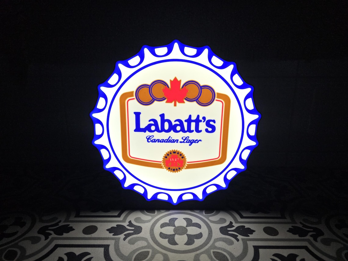 Enseigne lumineuse rétro à LED avec bouchon de bouteille de bière avec ...