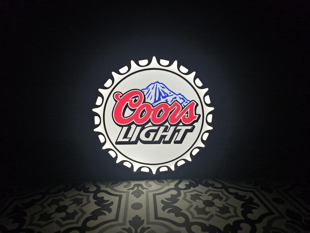Light Beer Bottle Cap LED Lightbox Sign With Detachable Stand - 3D ...