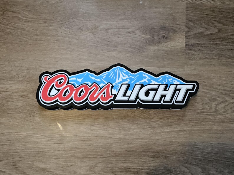 Coors Light LED Lightbox Sign - 3D Printed Bar Decor - Etsy