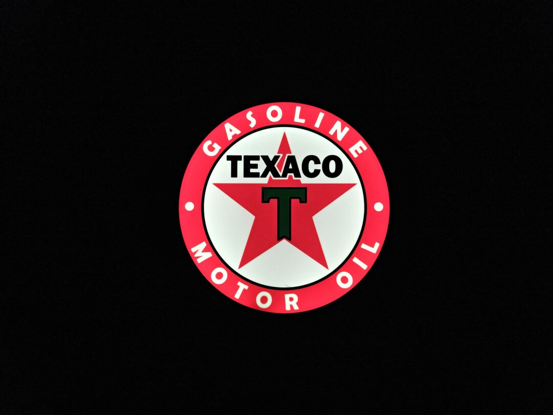 Vintage Texaco LED Lightbox Sign – 3D Printed Garage Decor - Etsy