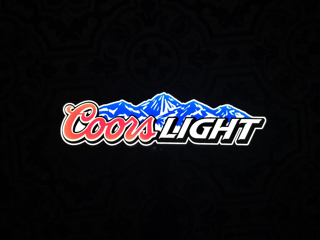 Coors Light LED Lightbox Sign - 3D Printed Bar Decor - Etsy