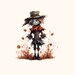 Halloween Scarecrow Printable Clipart 20-set High Quality PNG Cute and ...