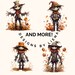 Halloween Scarecrow Printable Clipart 20-set High Quality PNG Cute and ...