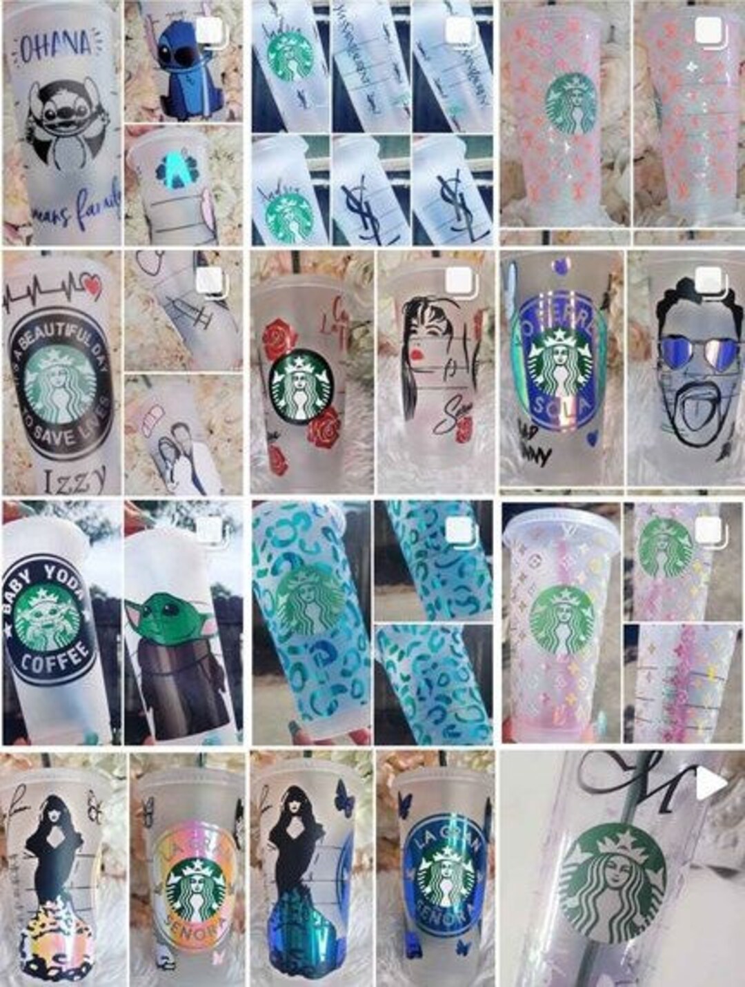 24 Oz Personalized Starbucks Cup Custom Starbucks Cold Cup - Etsy