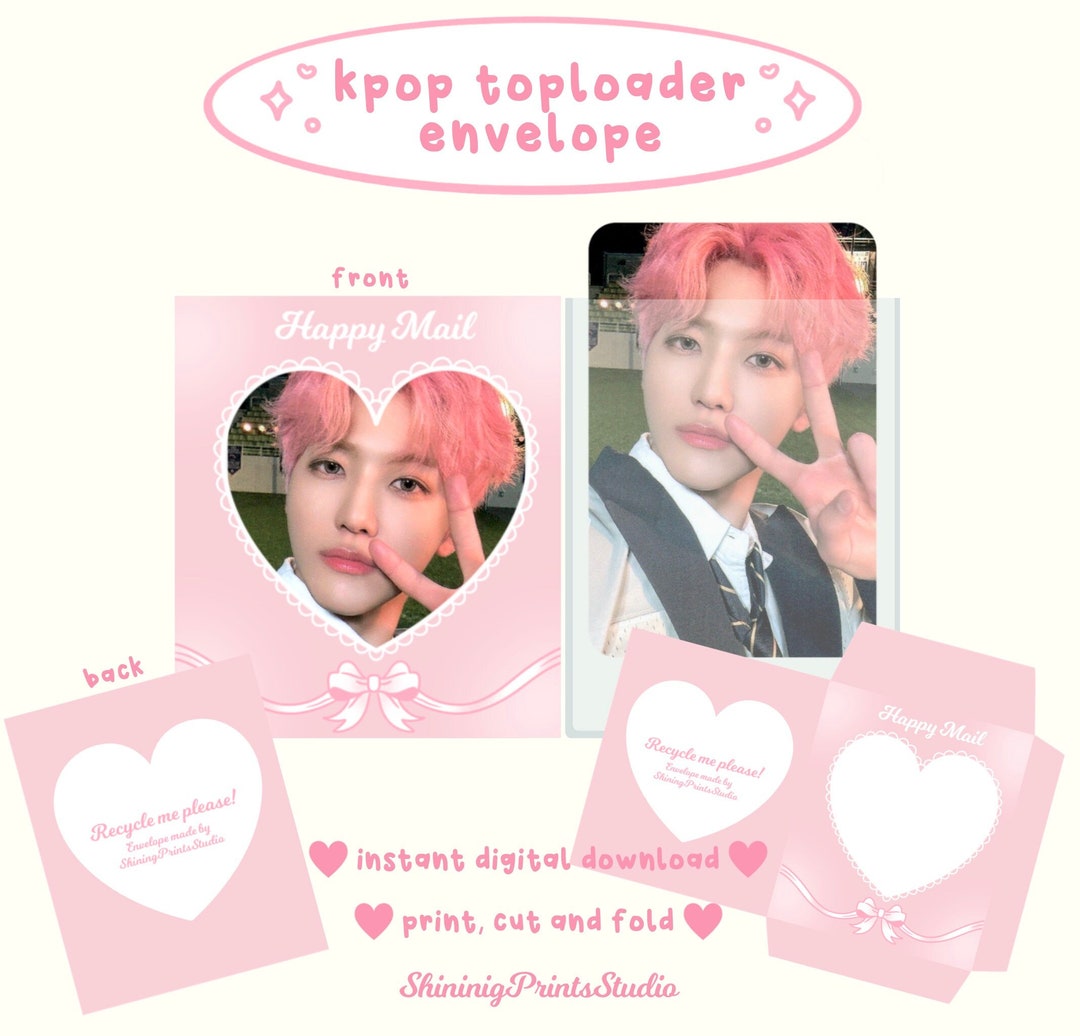 Kpop Toploader Envelope (digital Download/ Printable) Photocard Selling ...