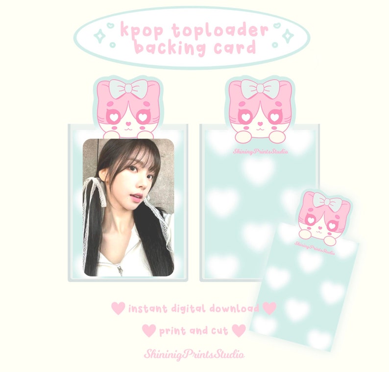 Kpop Toploader Filler Backing Card Kkoongie V2 digital - Etsy
