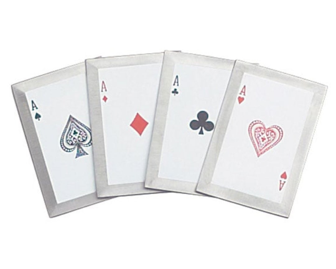 4pc Throw Card Set With Four of a Kind Ace Graphics - Etsy