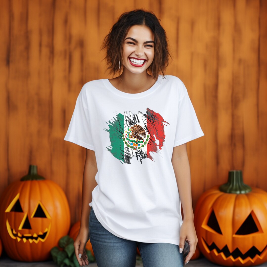 Distressed Mexican Flag Hispanic Heritage T-shirt Latino Latina September October 15 Month Short ...