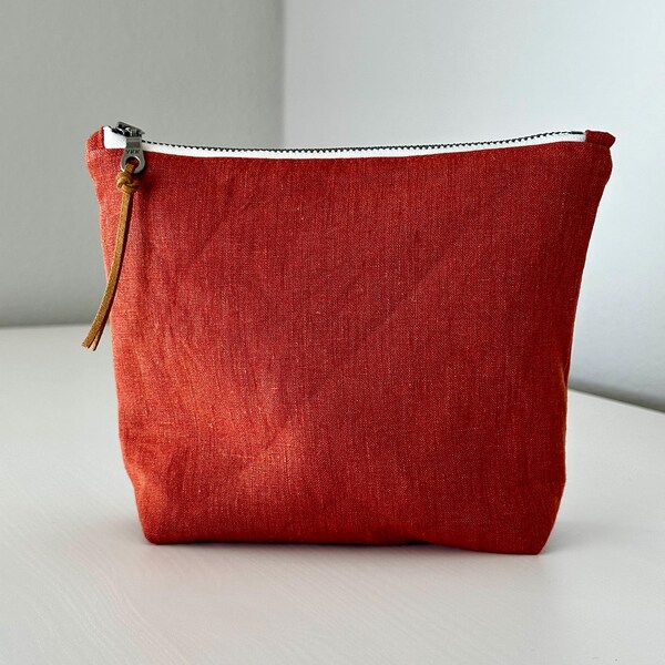 Linen Cosmetic Bag - Etsy
