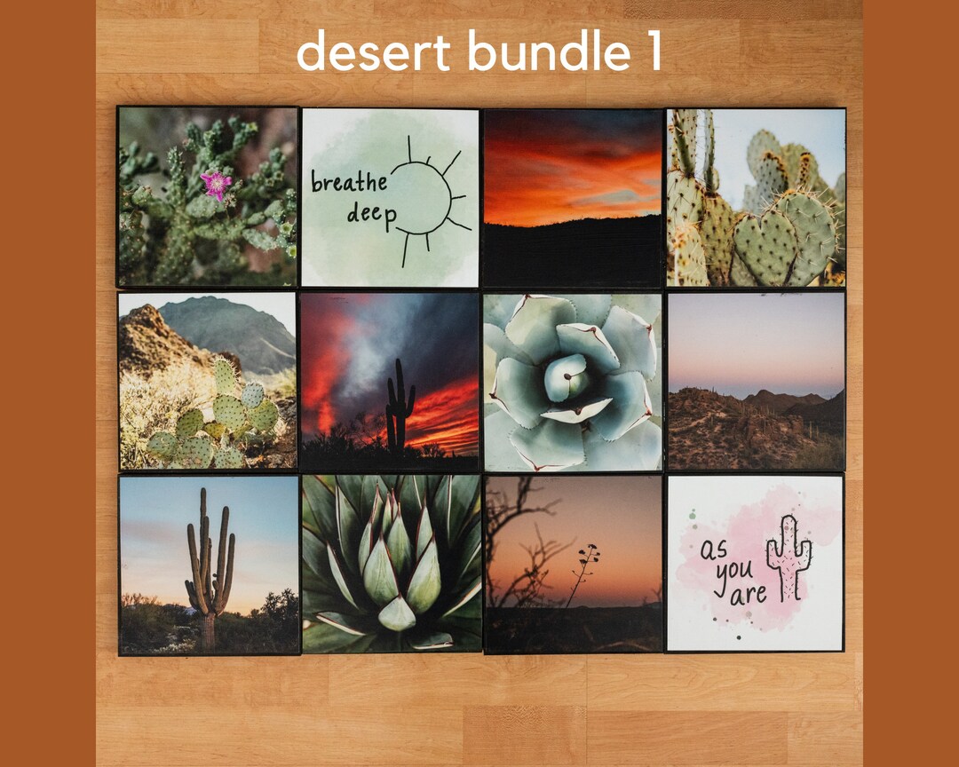 Desert Bundle 8x8 Handmade Photo Tiles, Desert Photography Mixtiles ...