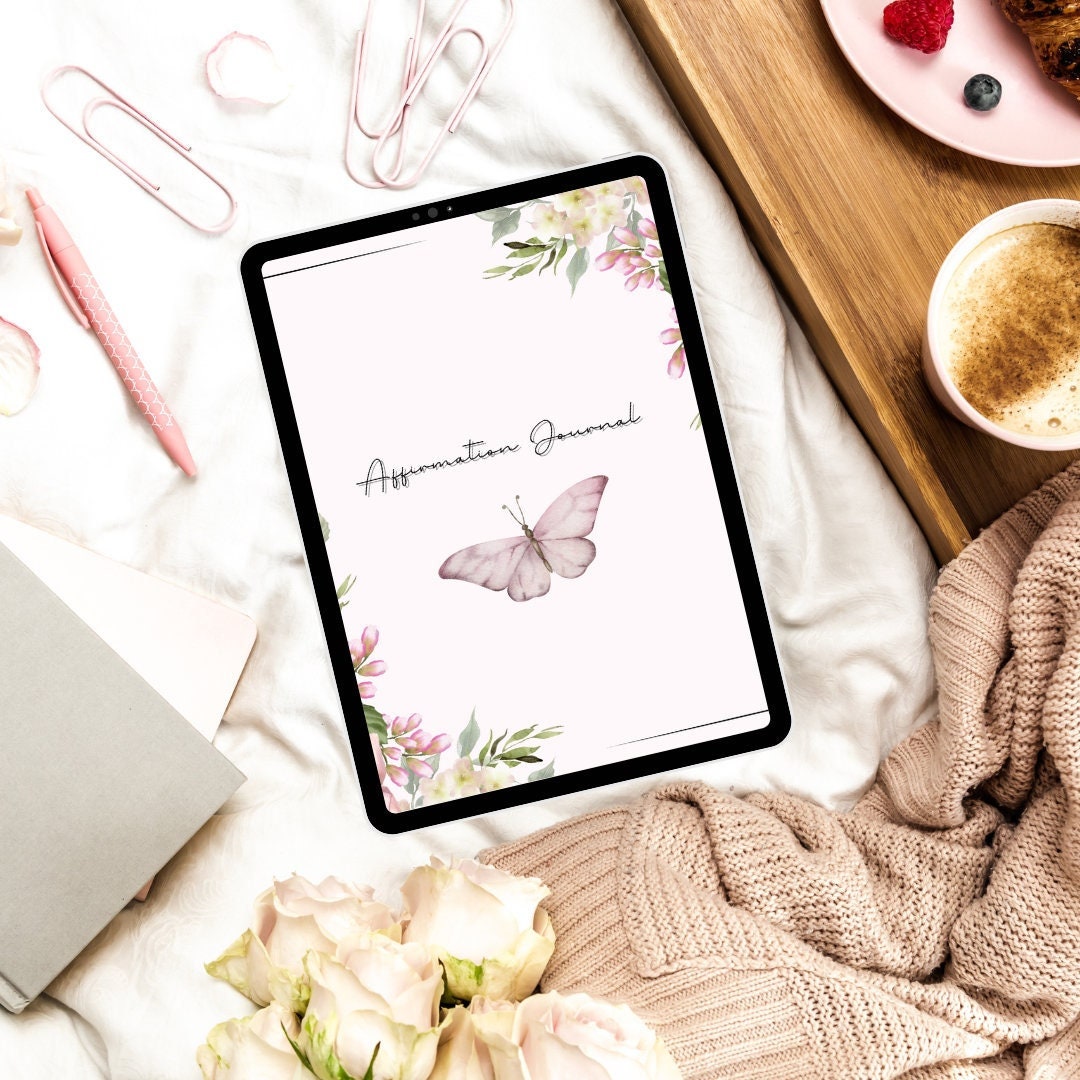 Aesthetic Digital Affirmation Journal, Affirmation Planner, Spiritual ...
