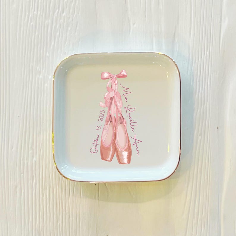 Personalized Ballet Ceramic Trinket Dish: With or Without Certificate ...