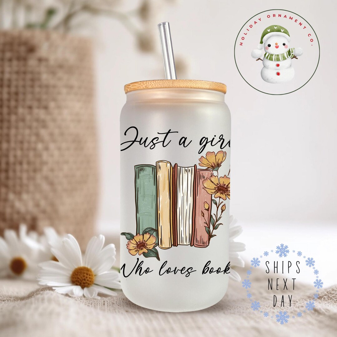 Book Lover Libbey Glass Cup: Iced Coffee Tumbler (16/20 Oz) - Etsy UK