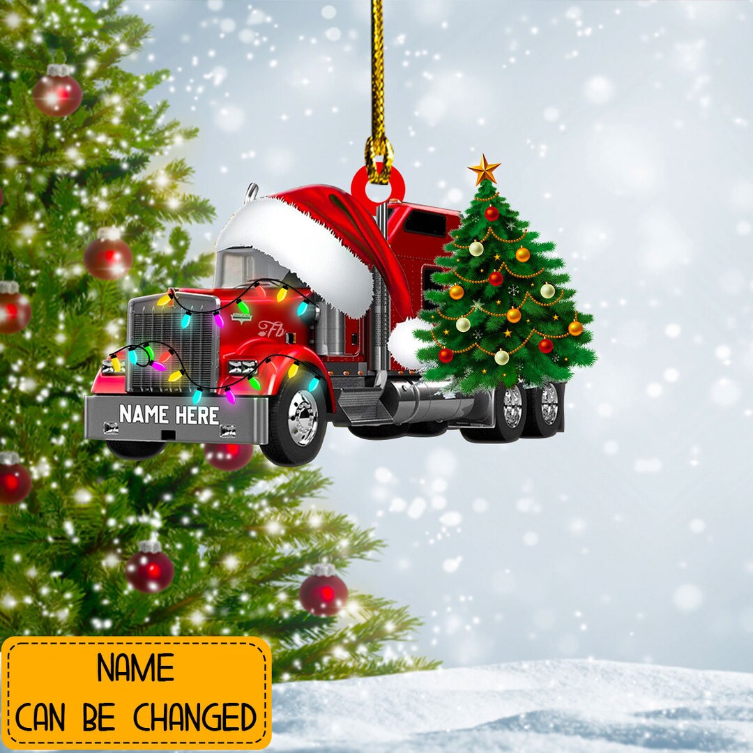 Personalized Truck Merry Christmas Ornaments Truck Car Xmas - Etsy