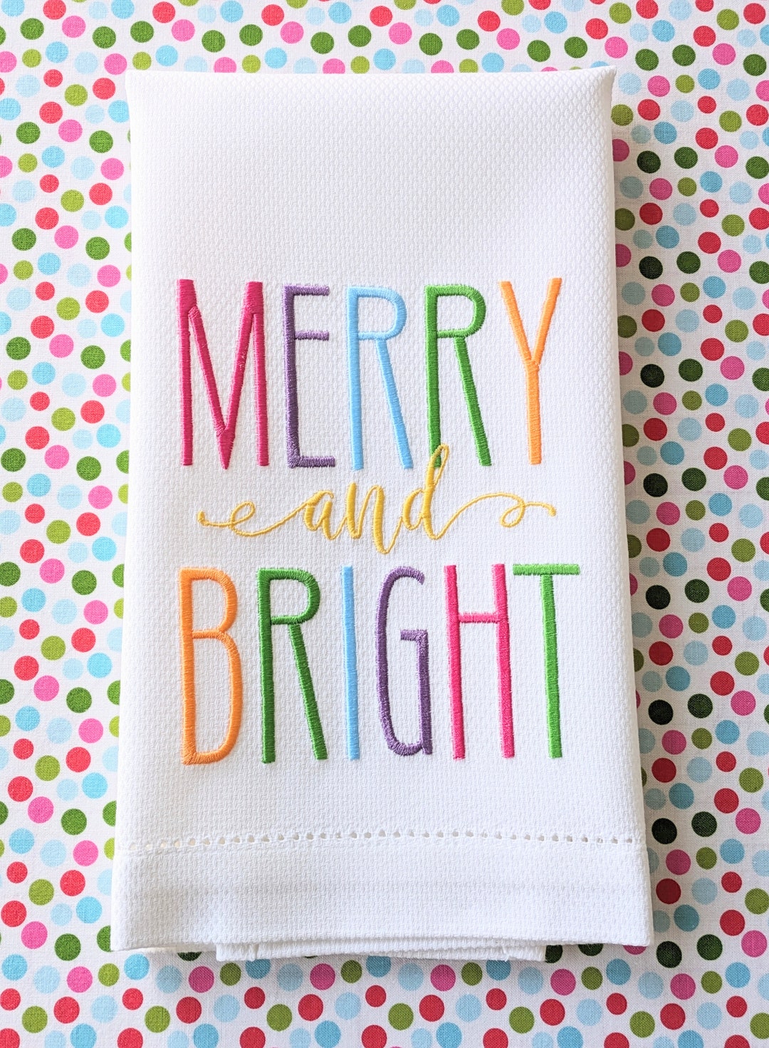 Monogrammed Guest Towel, Christmas Guest Towel, Christmas Tea Towel ...