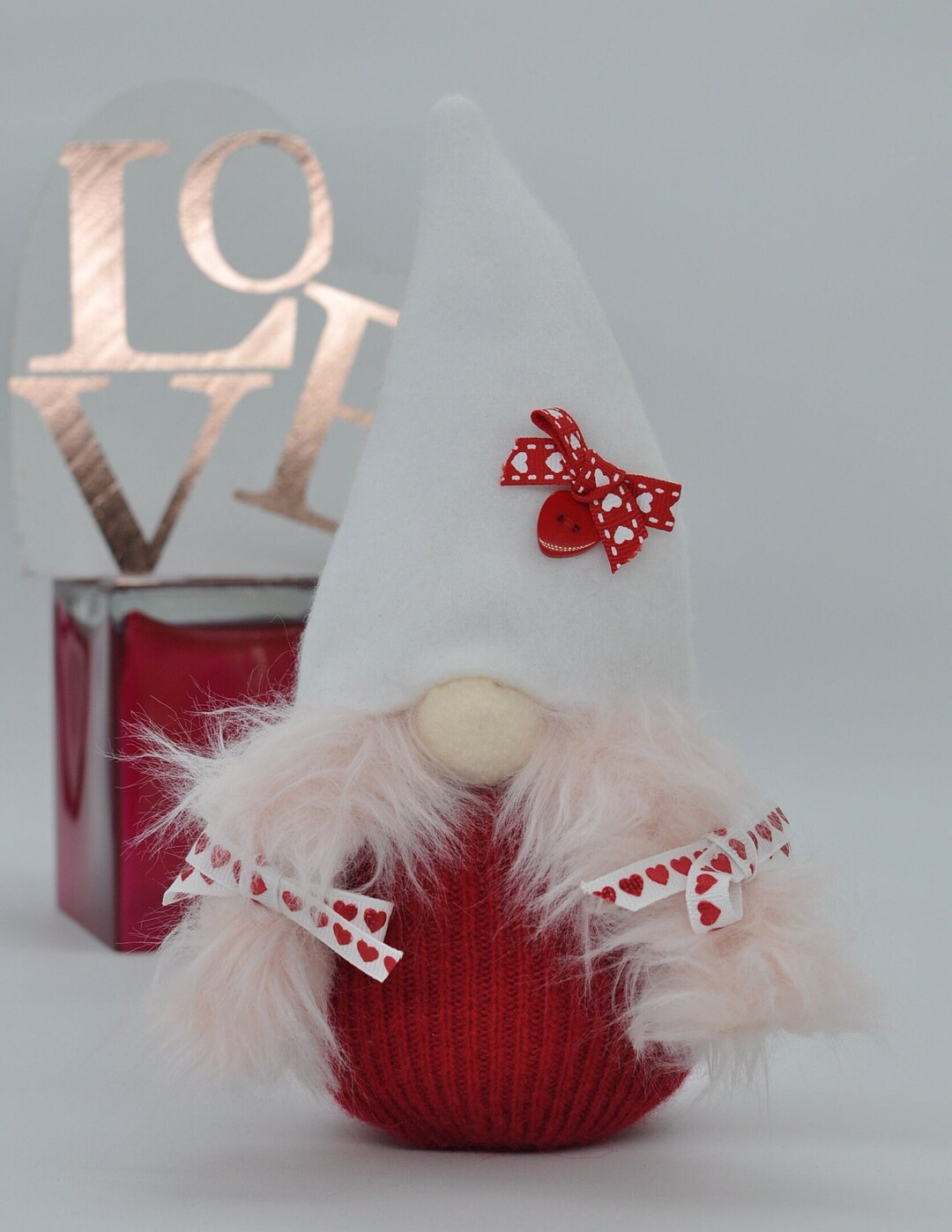 Valentine Gnome Tiered Shelf Gnome Valentine Gift Valentine Decor ...