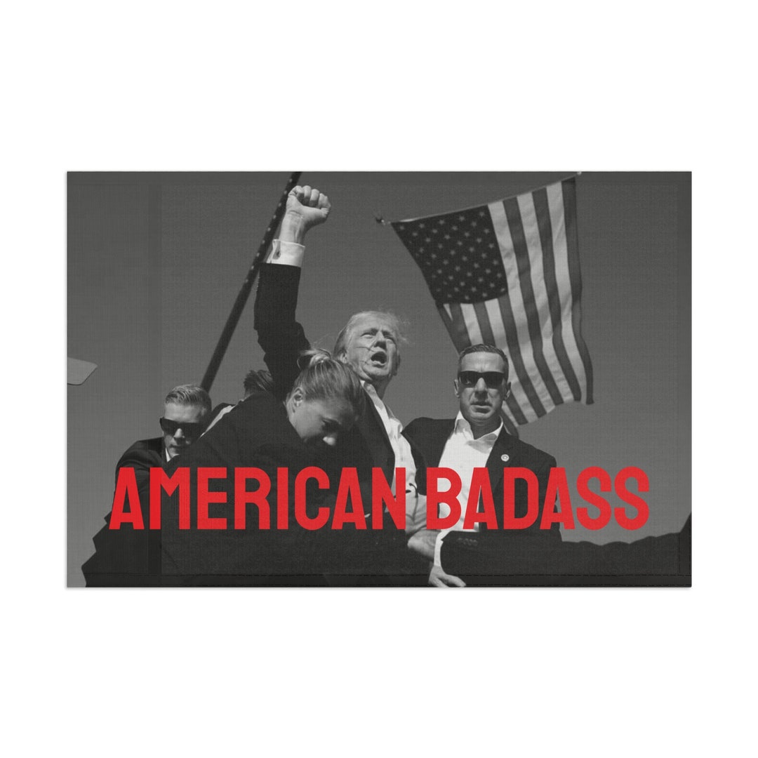 Trump Rally American Badass Flag - Etsy