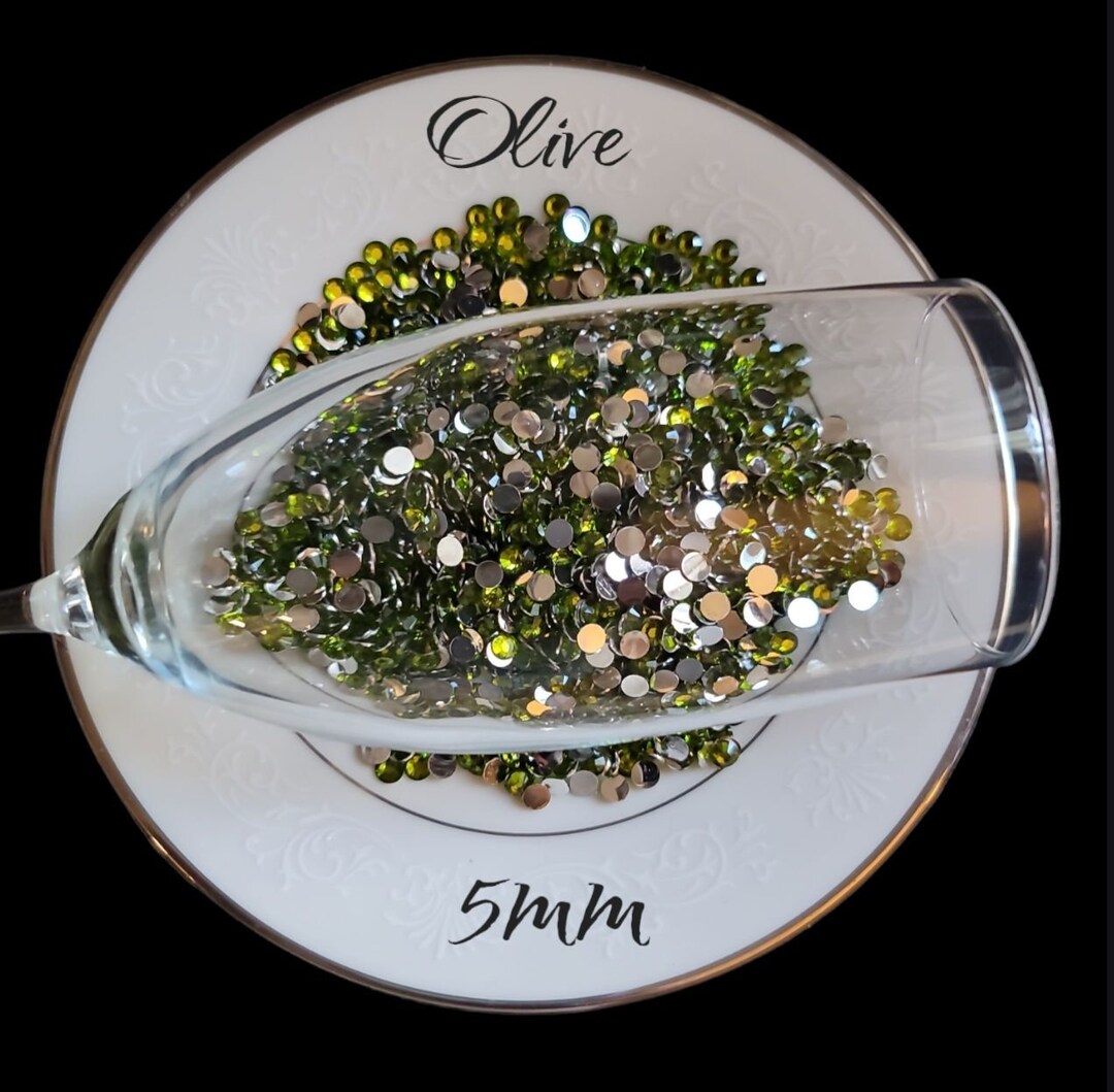 Olive Green, Rhinestones, Resin-5mm, Rhinestone for Tumblers,nail Art ...