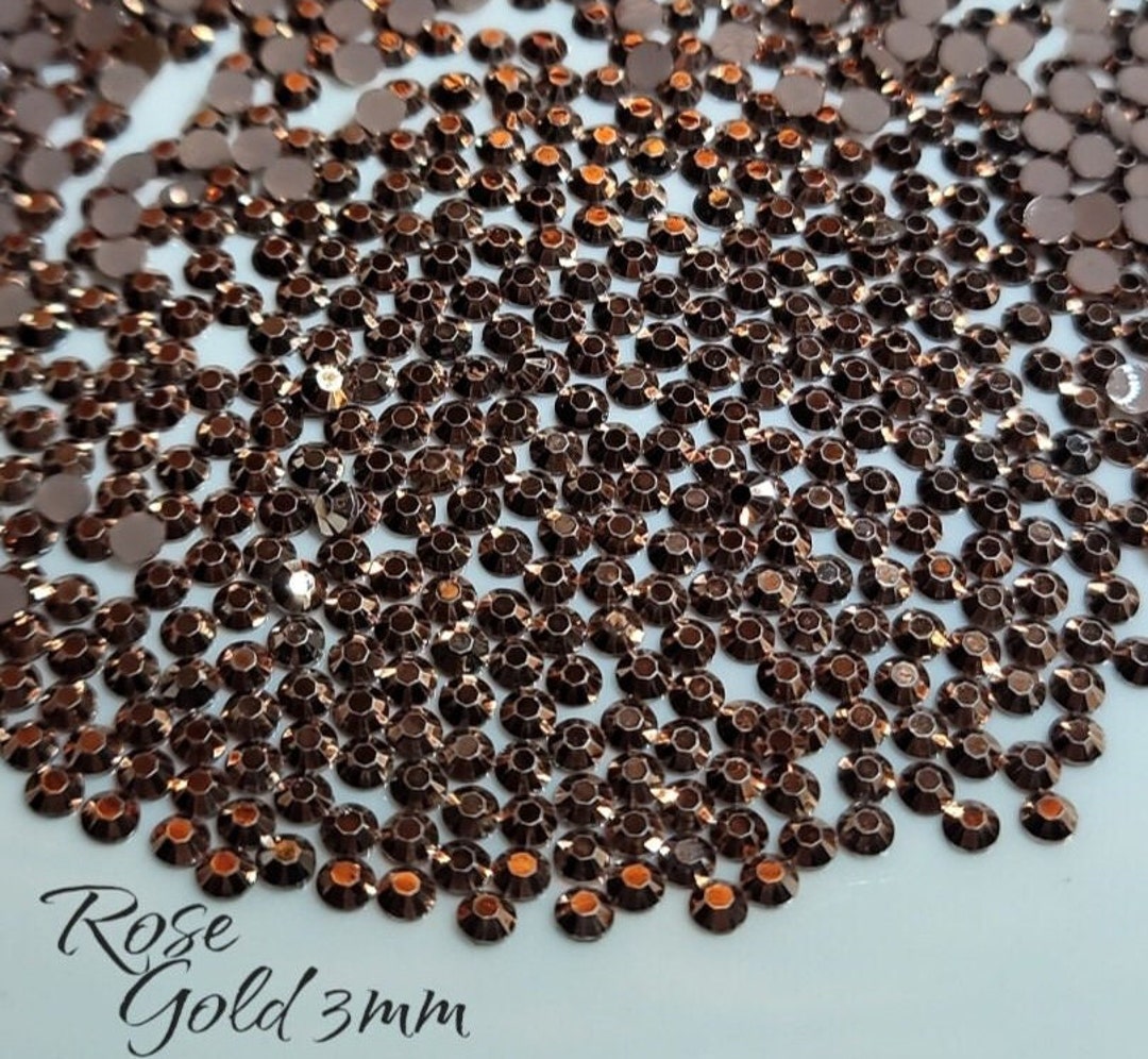 Rose Gold, Rhinestones, Resin-3mm and 5mm, Pairs Well With Pink and ...