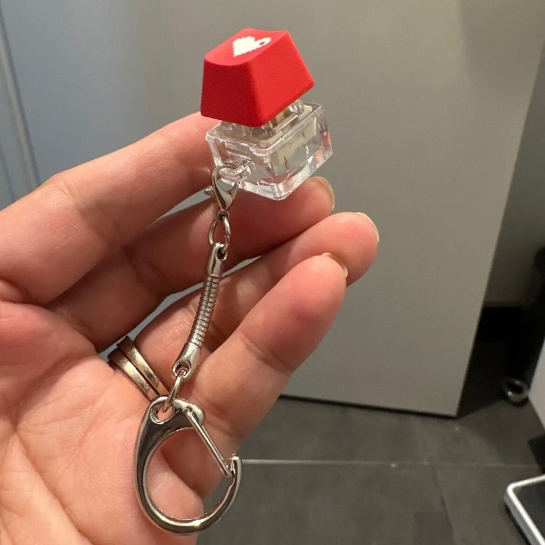 Heart Decompressor Keycap Keychain Axel Tester Perfect for - Etsy